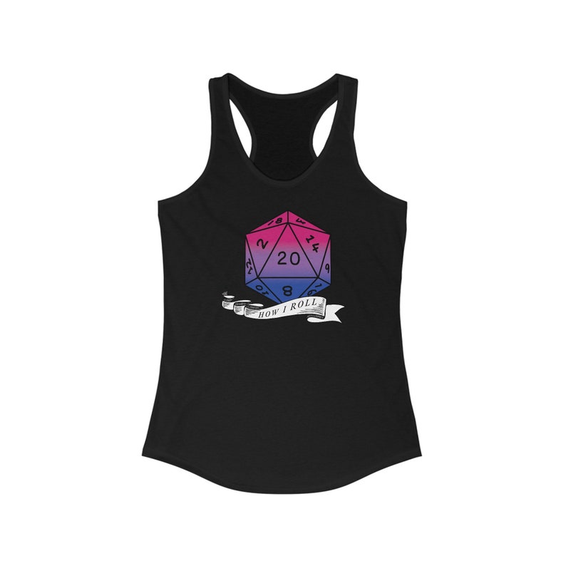 Bisexual Pride Flag, How I Roll Nerdyd20 Dice Racerback Tank - Etsy
