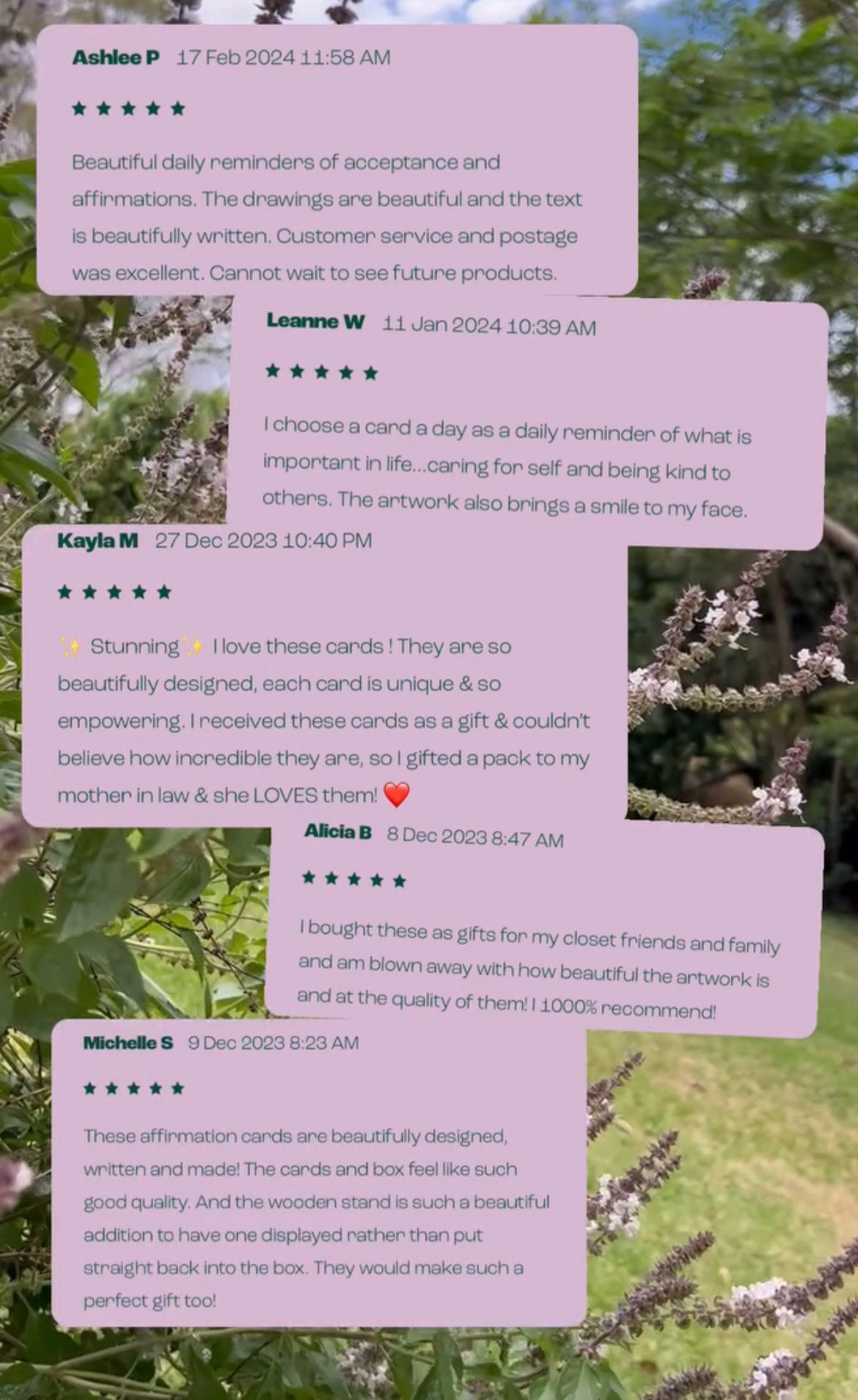 Self Love & Confidence Affirmation Cards With Wooden Stand Colourful ...