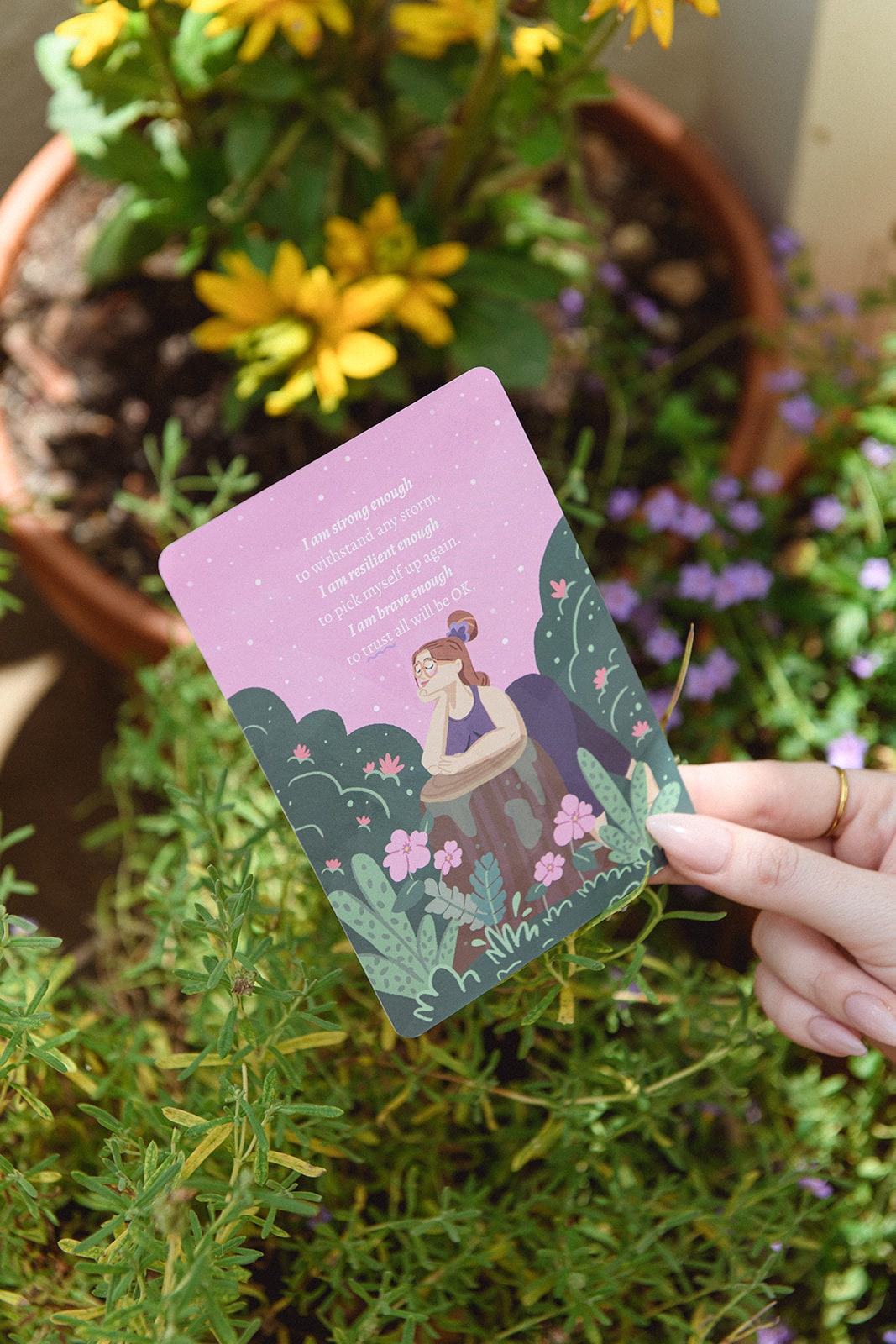 Self Love & Confidence Affirmation Cards With Wooden Stand Colourful ...