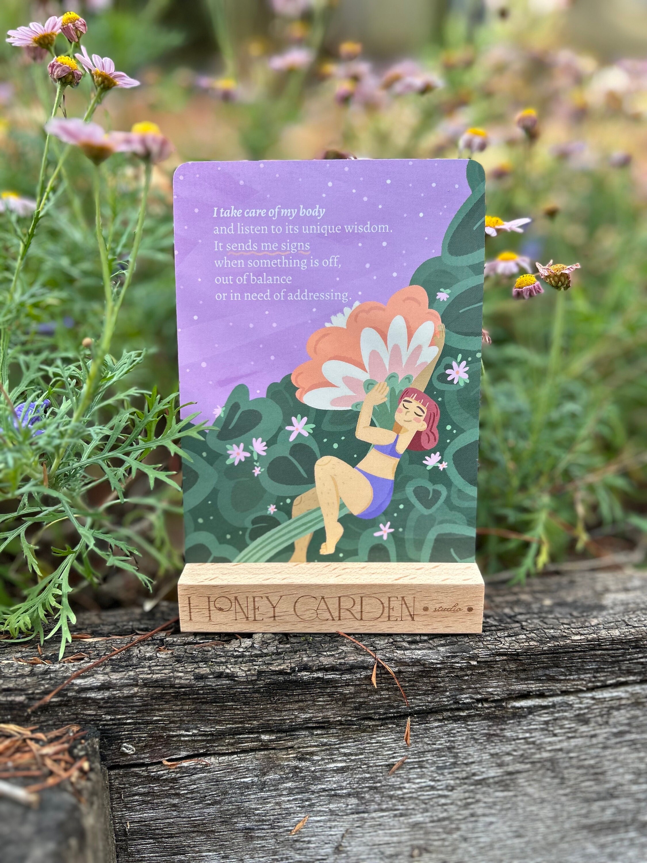 Self Love & Confidence Affirmation Cards With Wooden Stand Colourful ...