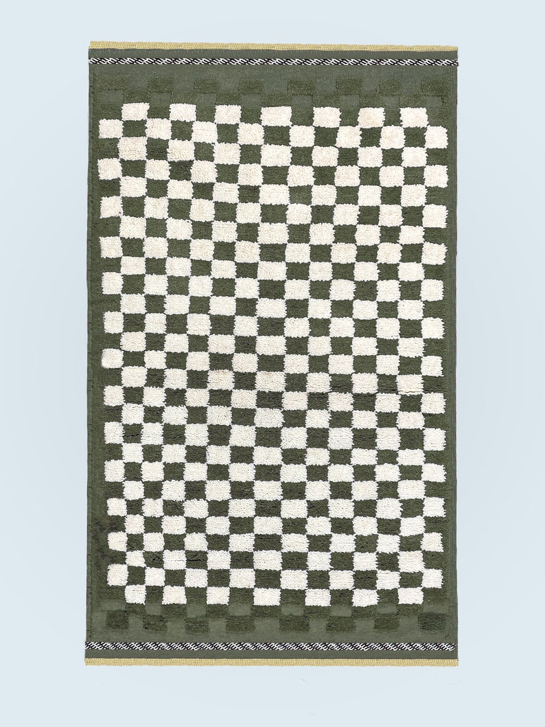 Green Checkered Rug Olive Green Rug Checkers Rug Checkered Rug 8x10 ...