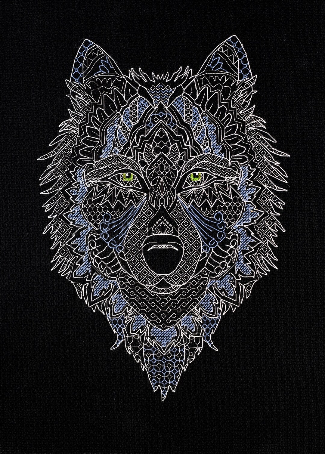 Wolf Embroidery Kit, Counted Cross Stitch, DIY, Animals Home Decor ...