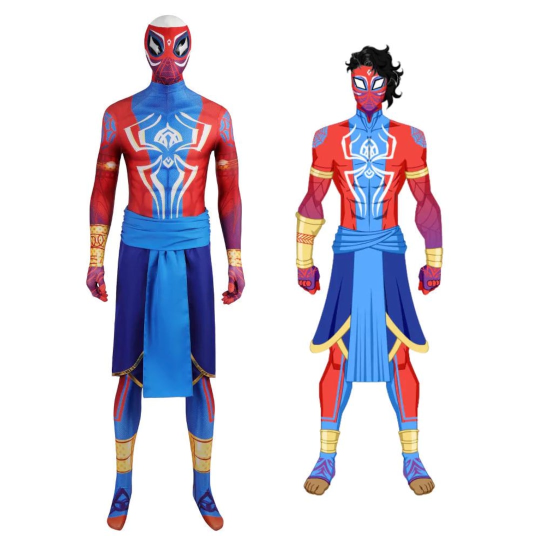 Marvel Spider-verse Indian Spiderman Complete Cosplay Costume Outfit - Etsy