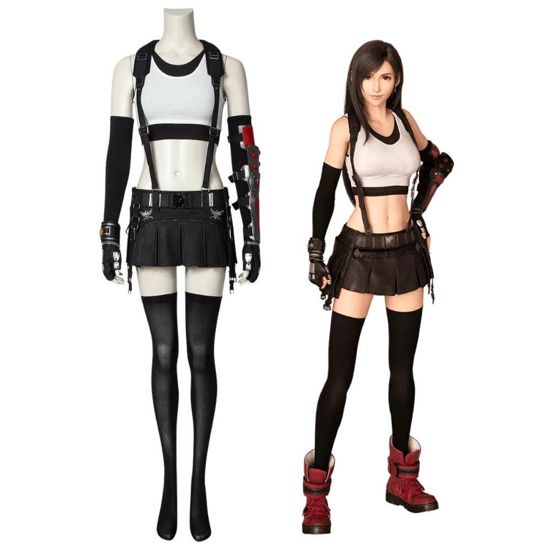 Final Fantasy VII Remake Tifa Lockhart Complete Cosplay Costume Outfit ...
