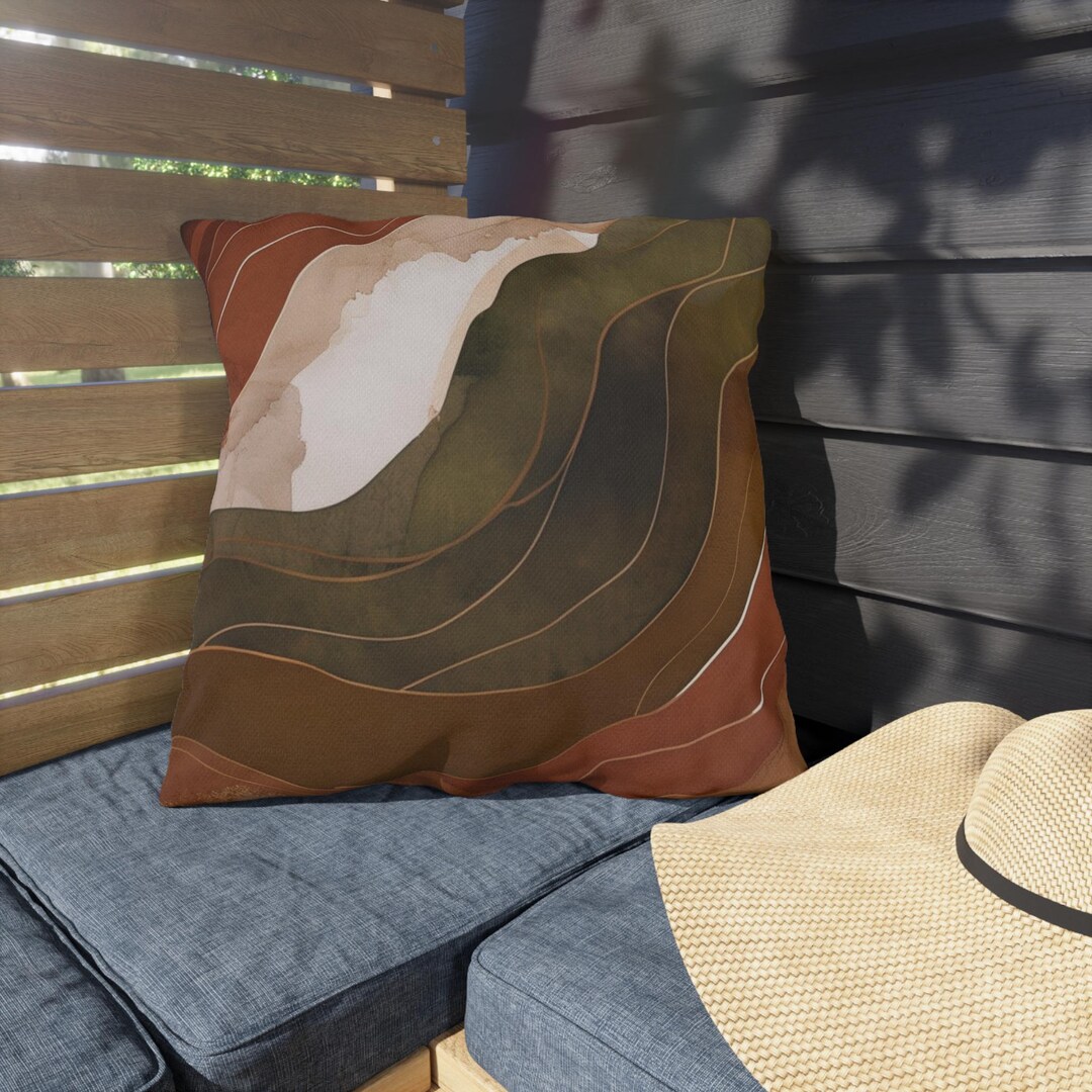 Fall Nature Outdoor Pillows, Earth Tone Outdoor Decor, Patio Cushions ...
