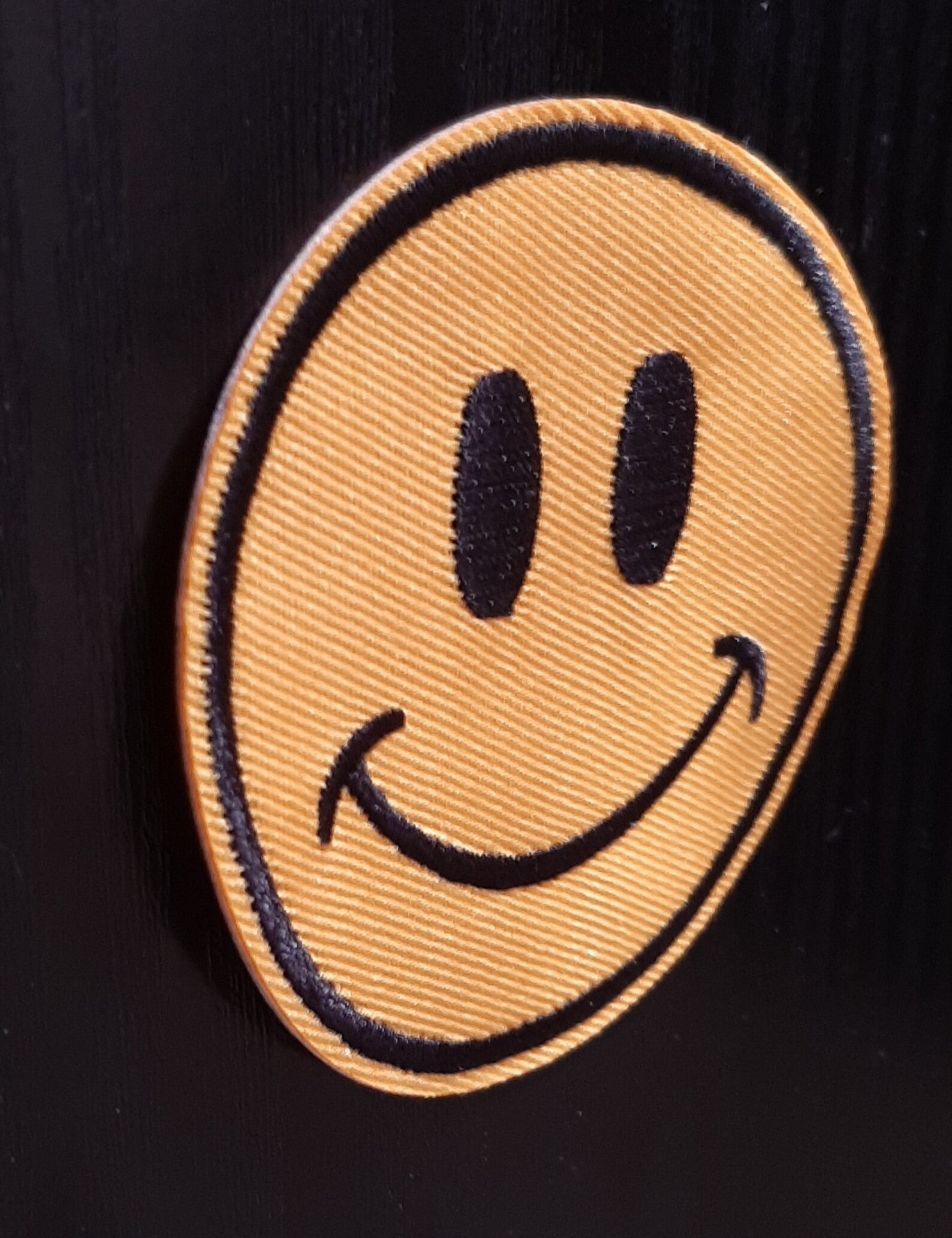 Yellow Smiley Face Sew or Iron on Patch, Fun Happy Emoji Emoticon Cloth ...