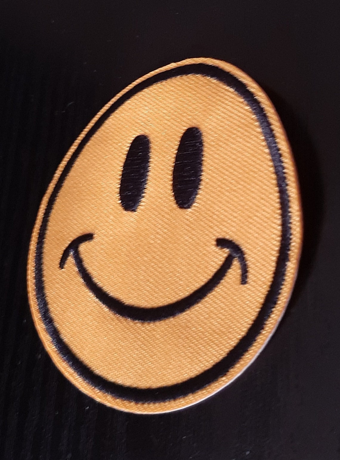 Yellow Smiley Face Sew or Iron on Patch, Fun Happy Emoji Emoticon Cloth ...