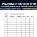 All Colors Walking Tracker Printable, Journal, Walking Log, Daily ...