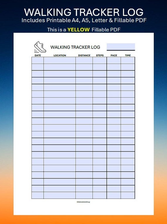 Walking Chart Blank Free Printable Walking Chart To Color Your Way To