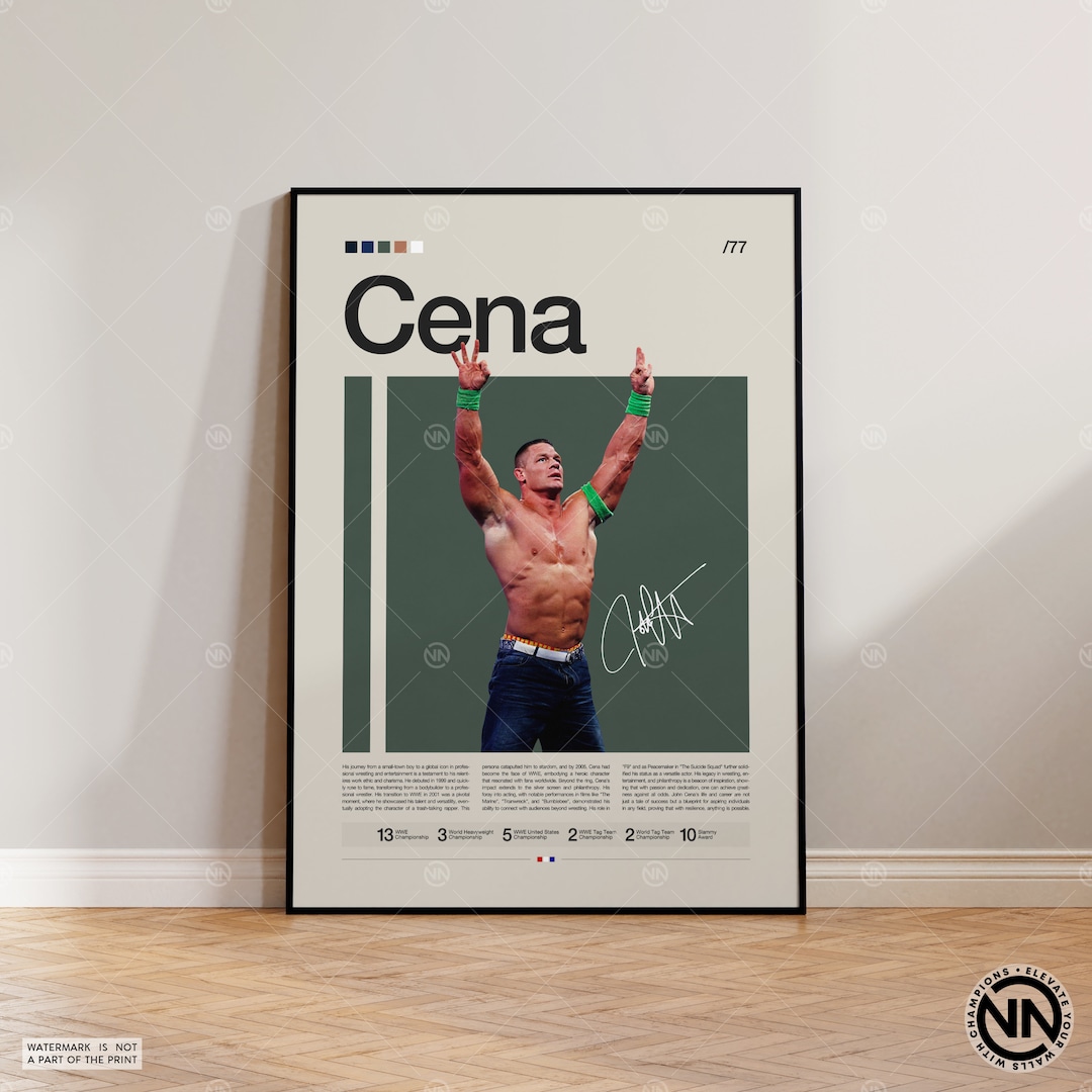 John Cena Poster, WWE Poster, MMA Poster, Boxing Poster, Sports Poster ...