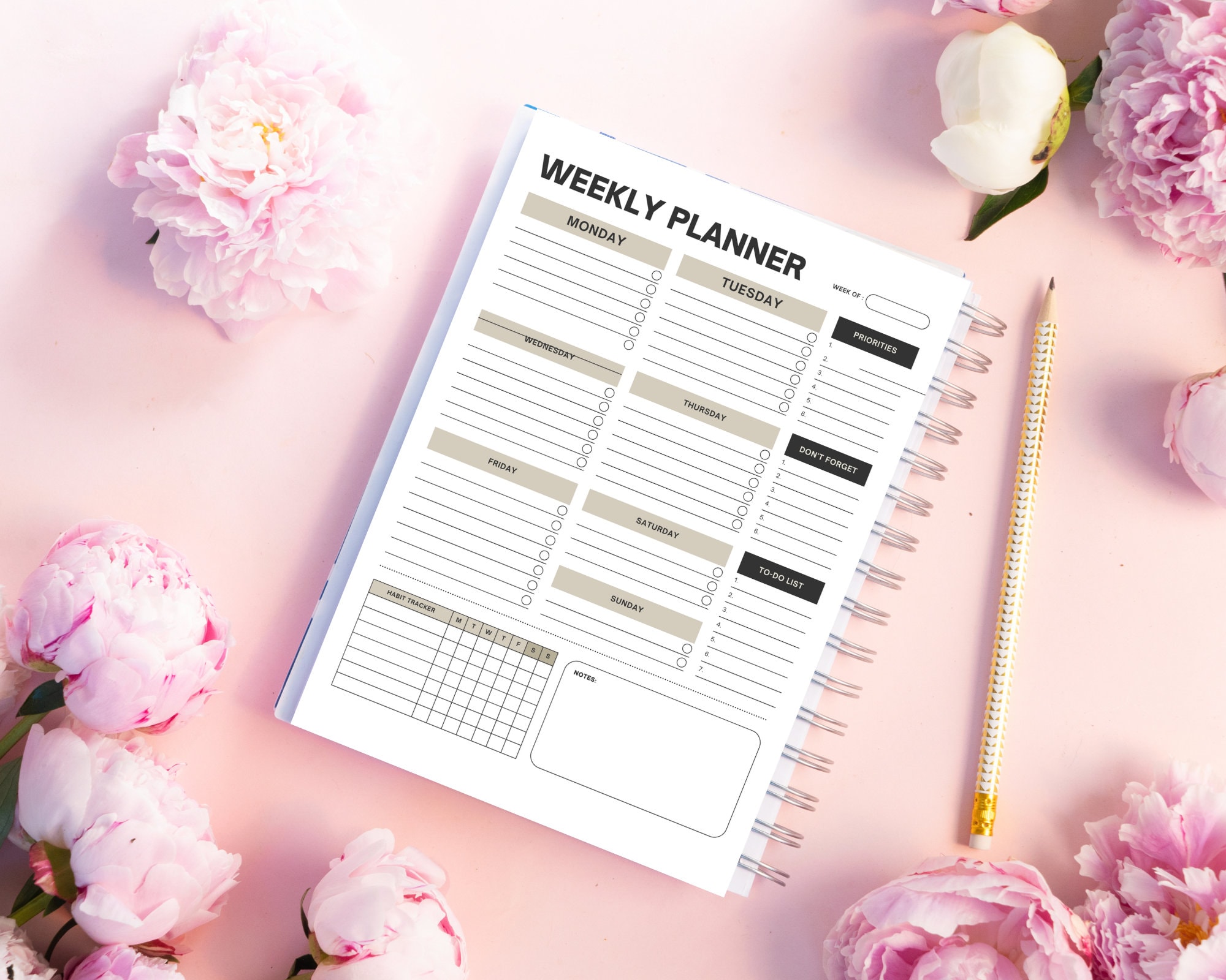 Weekly Planner |2024 Calendar | Monthly Calendar |minimalist Calendar ...