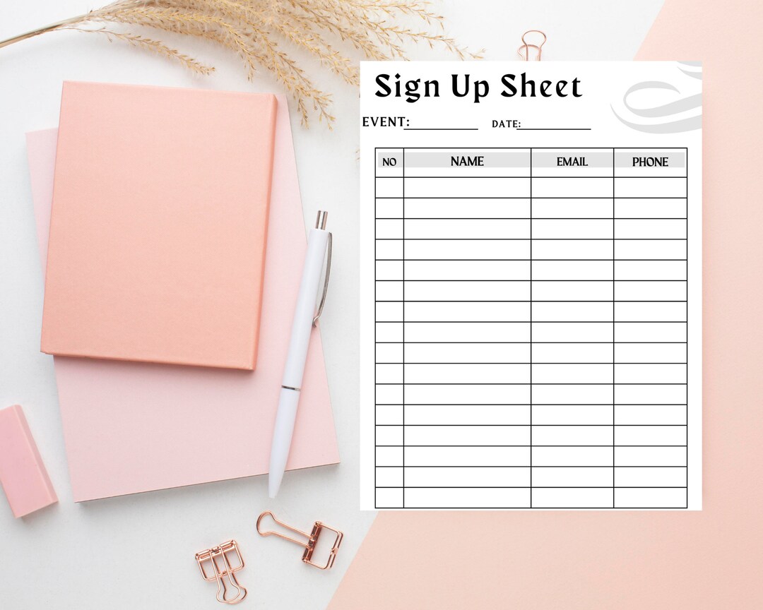 Event Sign Planner |2024 Calendar | Monthly Calendar |minimalist Plan ...