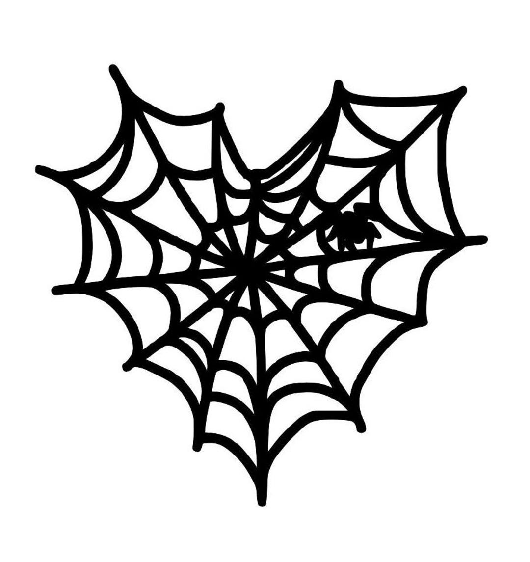 Spider Web Heart Decal - Etsy