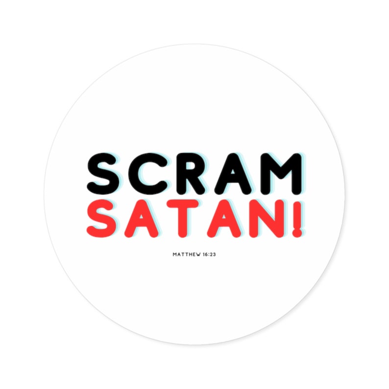 Scram Satan! Sticker - Etsy