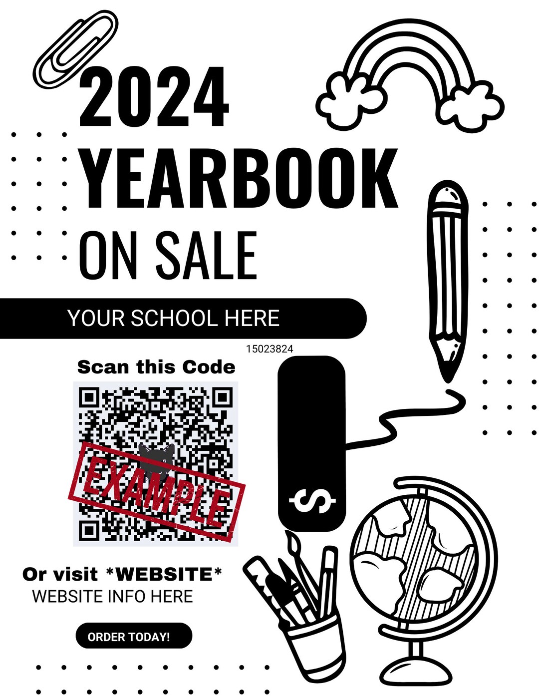 Custom QR Code Yearbook Flyer Elementary Color Me Flyer - Etsy