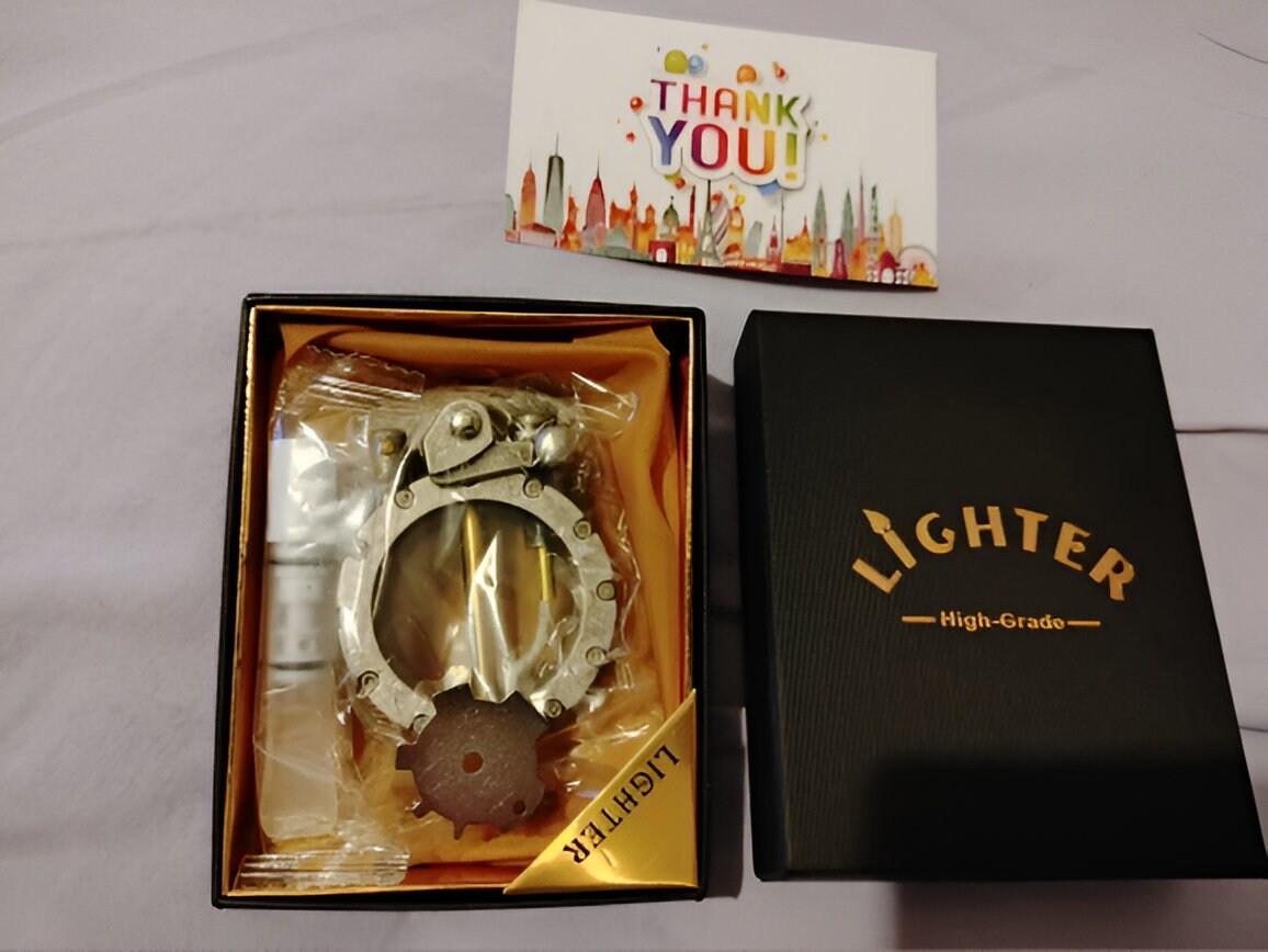 Retro Transparent Oil Tank Lighter Metal Rocker Kerosene Lighter ...