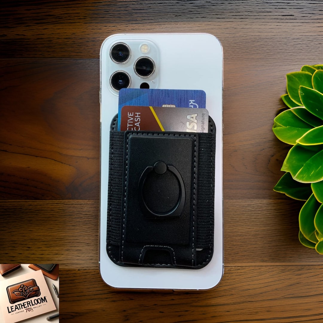 Magsafe Wallet With Ring Holder Leather Magnetic iPhone Wallet Magsafe ...