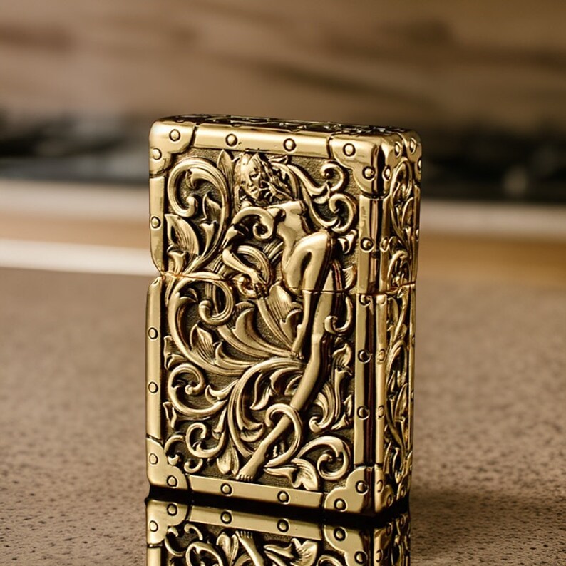 Chief Embossed Kerosene Lighter Pure Copper Retro Lighter Heavy ...