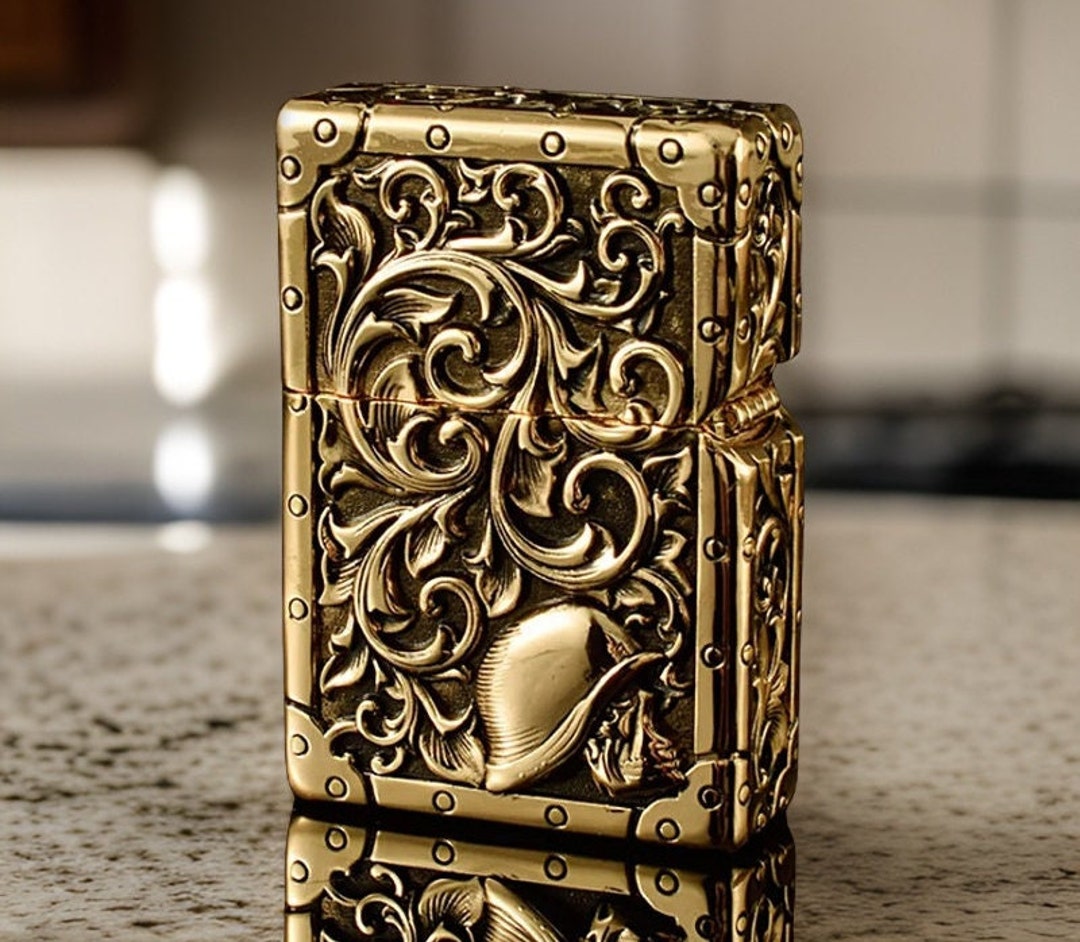 Chief Embossed Kerosene Lighter Pure Copper Retro Lighter Heavy ...