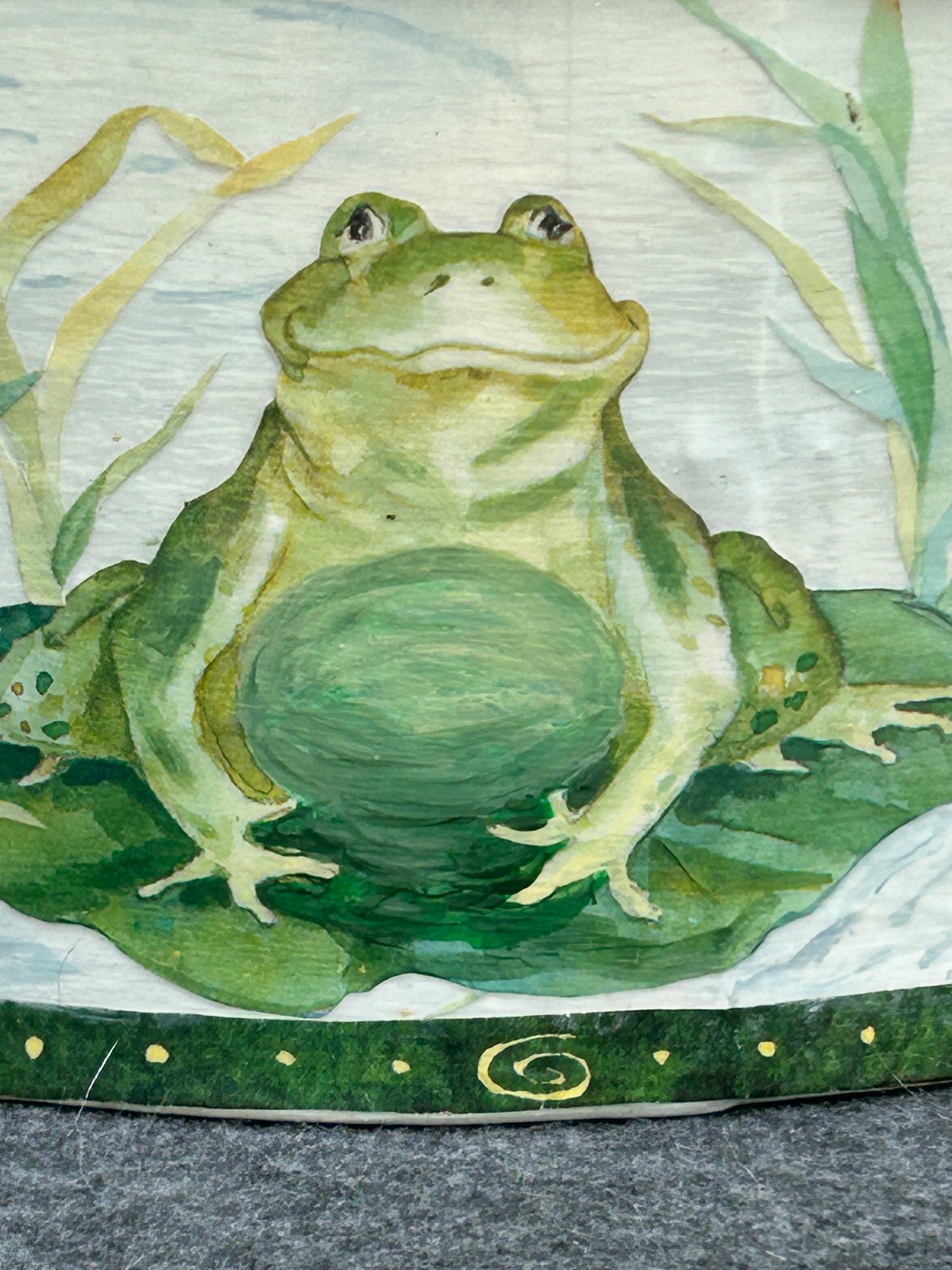 Whimsical Hopping Frogs Paper Mache Oval Box - Etsy