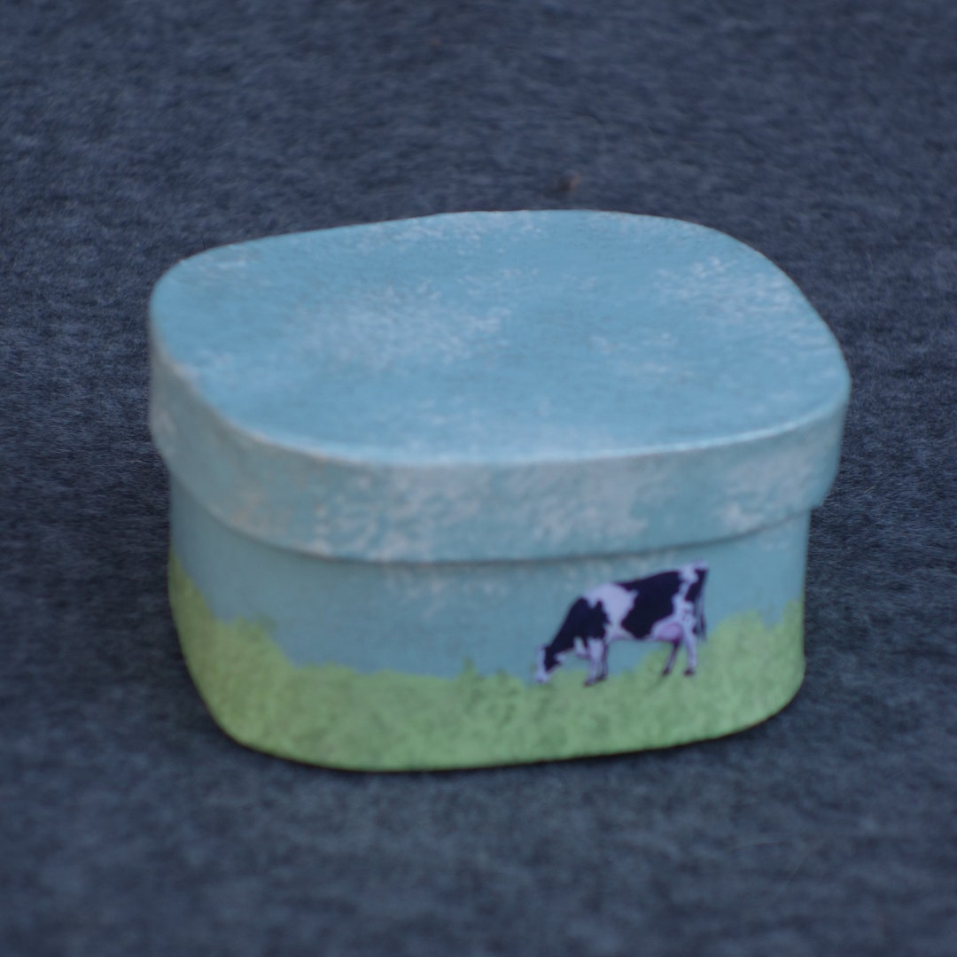Small Cow Decoupage Paper Mache Box - Etsy