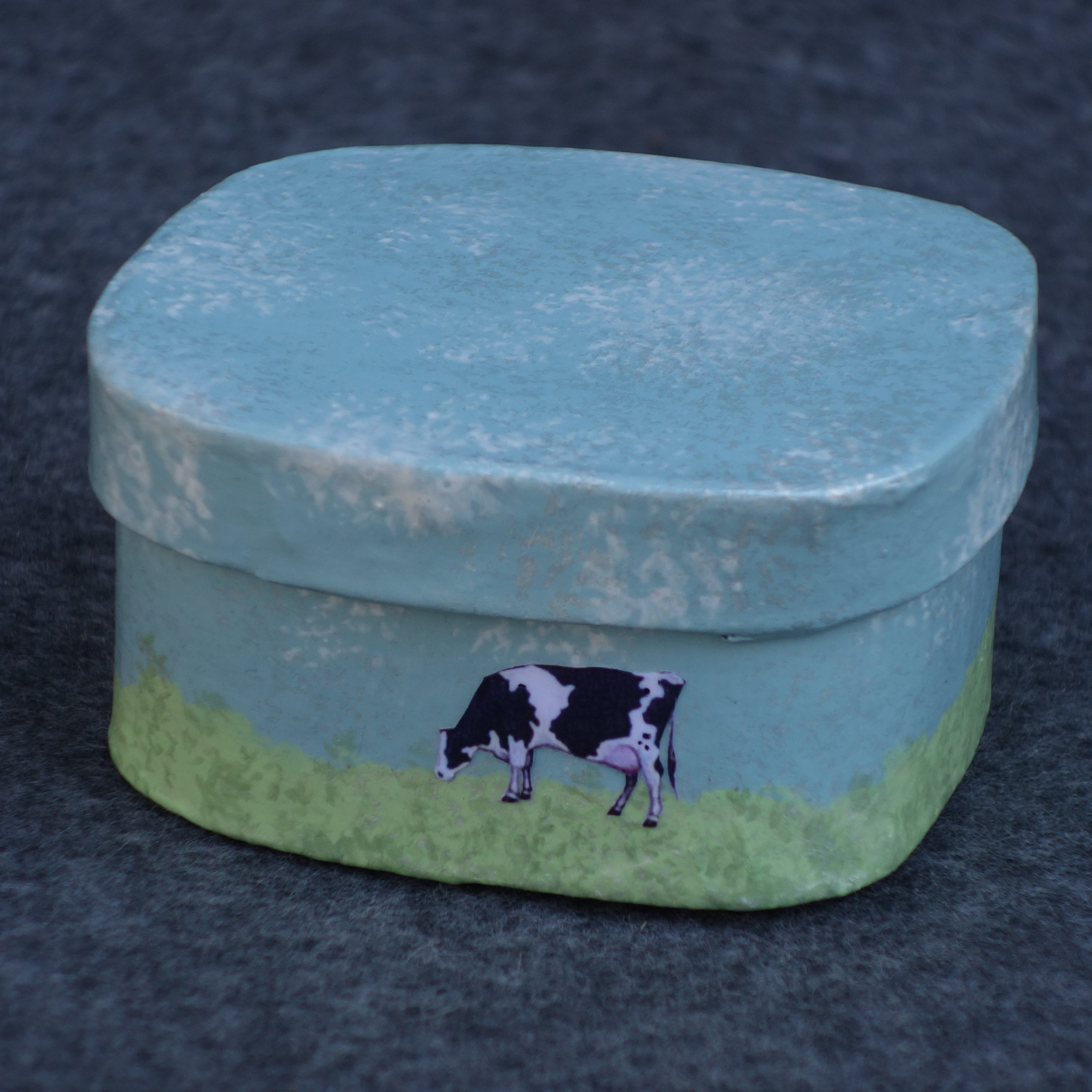 Small Cow Decoupage Paper Mache Box - Etsy