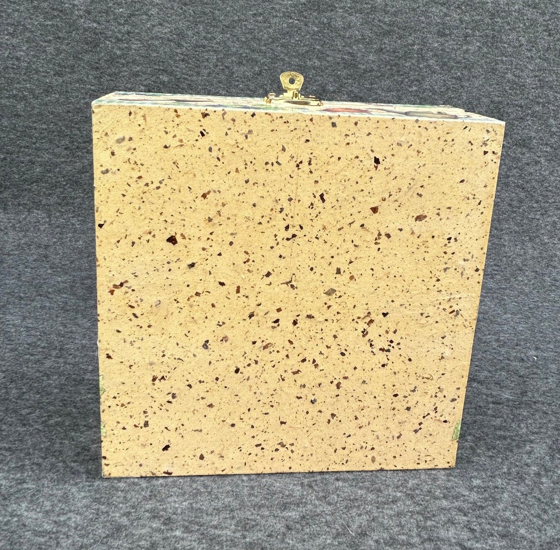 Garden Theme Square Decoupage Wood Box - Hand Cut - Paper Wrapped ...