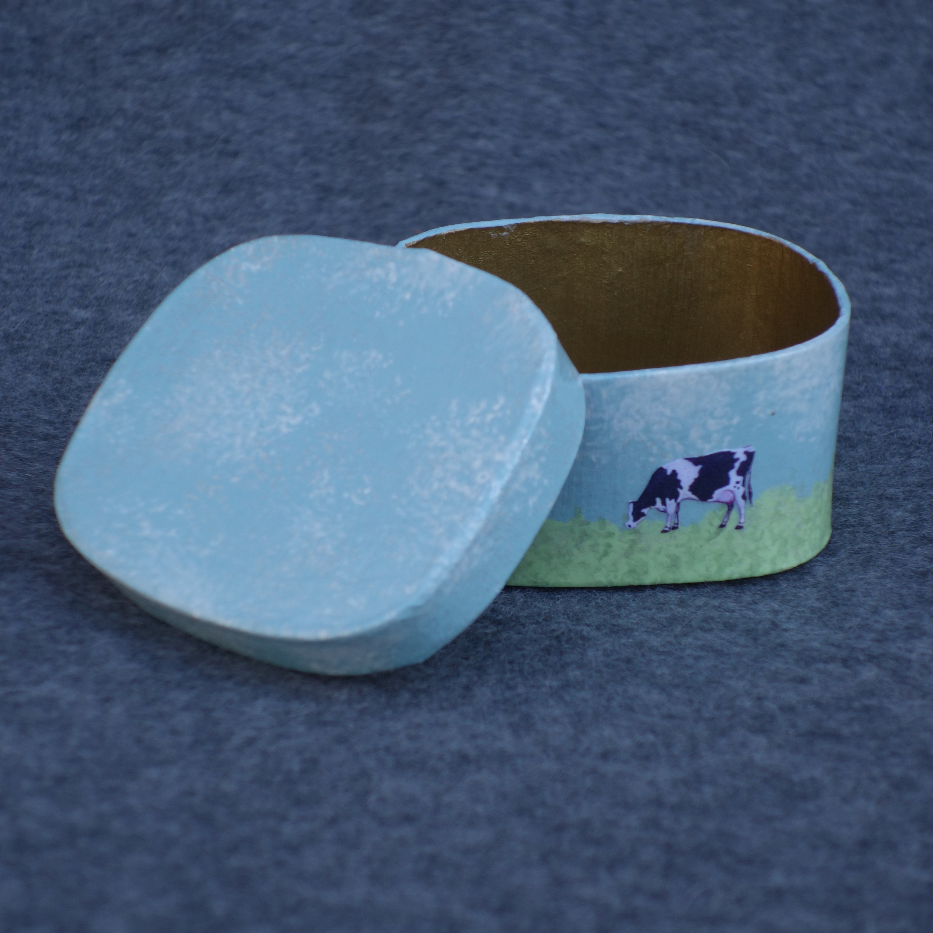 Small Cow Decoupage Paper Mache Box - Etsy