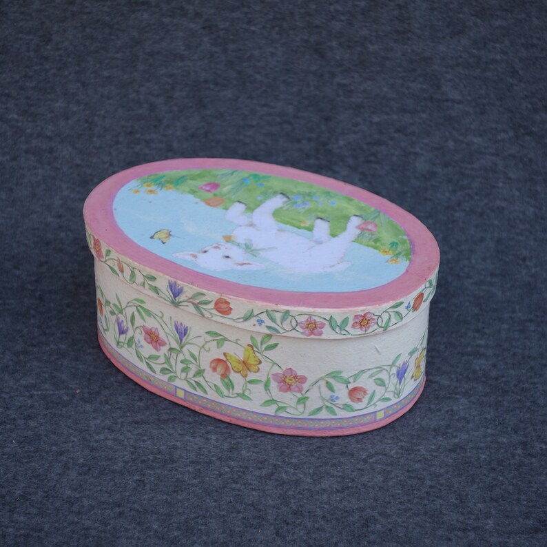 Easter Lamb Decoupage Paper Mache Box - Etsy