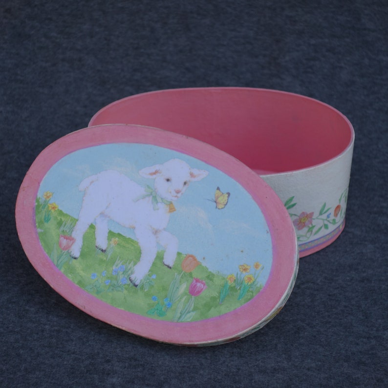 Easter Lamb Decoupage Paper Mache Box - Etsy