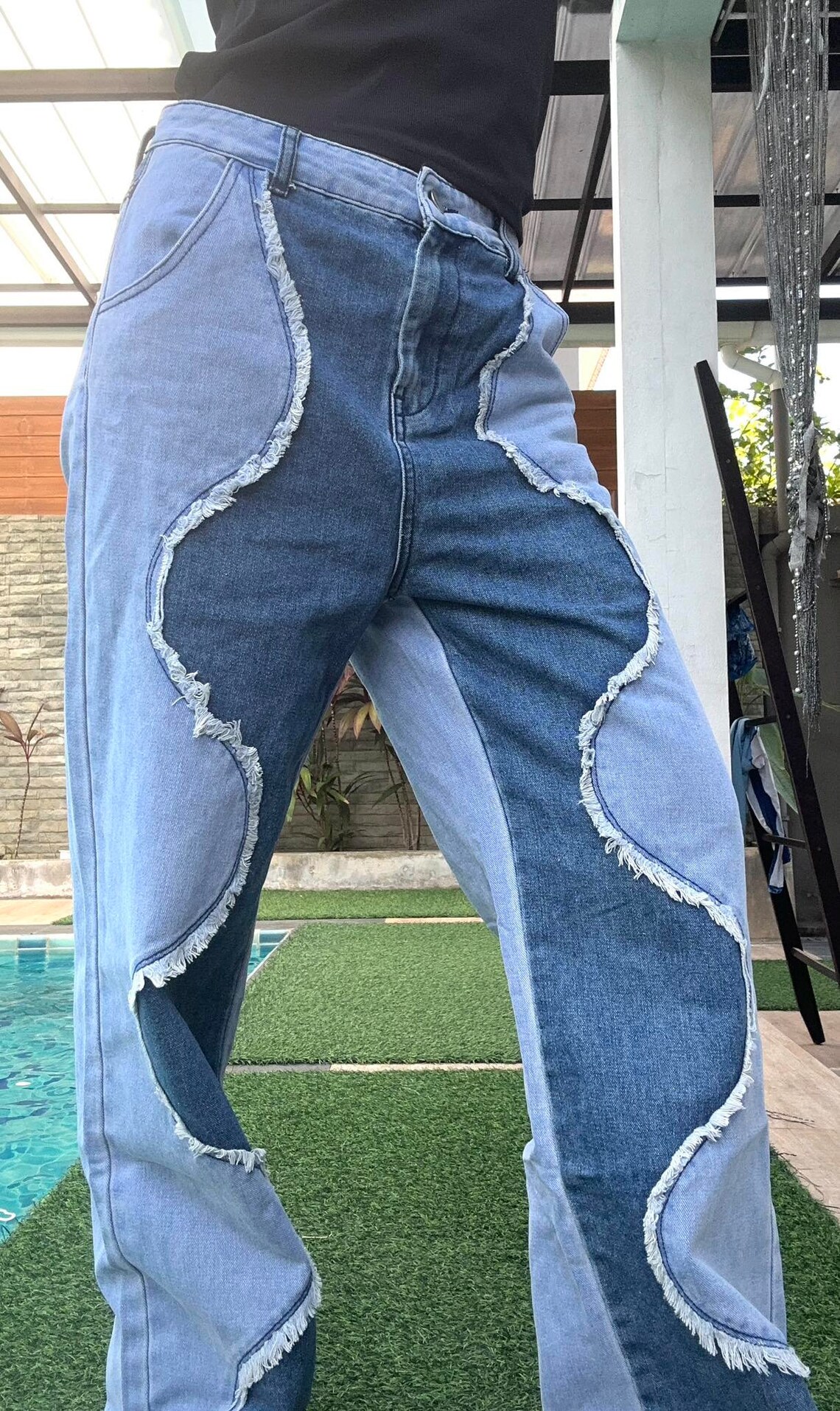 Remake Jeans, 2 Tone Jeans, Vintage Jeans, Jeans, Size M, 28x40 ...