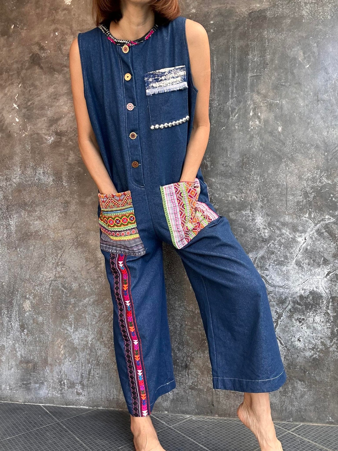 Remake Jumpsuits, Denim Overalls, Denim Jumpsuits, Decorated With ...