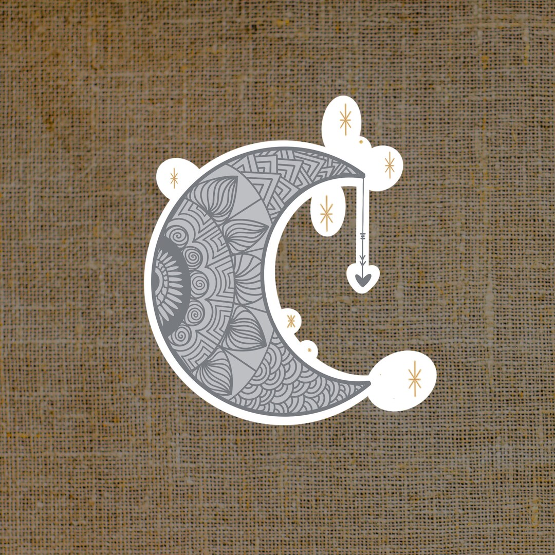 Mandela Moon Sticker - Etsy