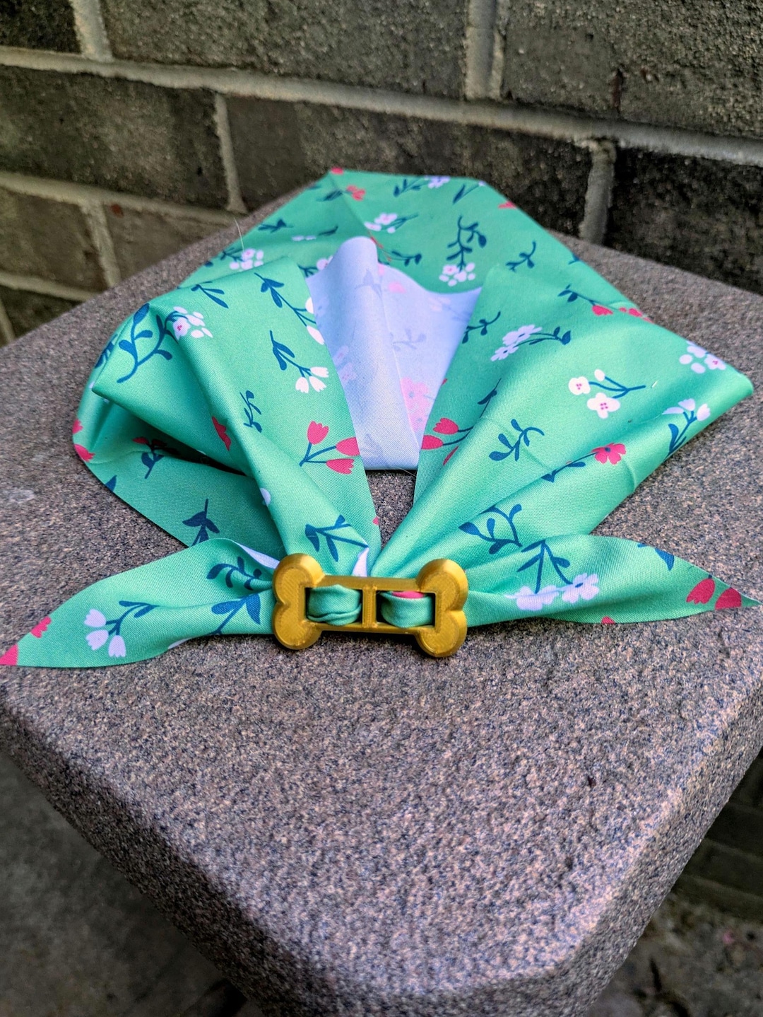 The Bandanabone - Gold | the Adjustable Bandana Fastener for Dogs - Etsy