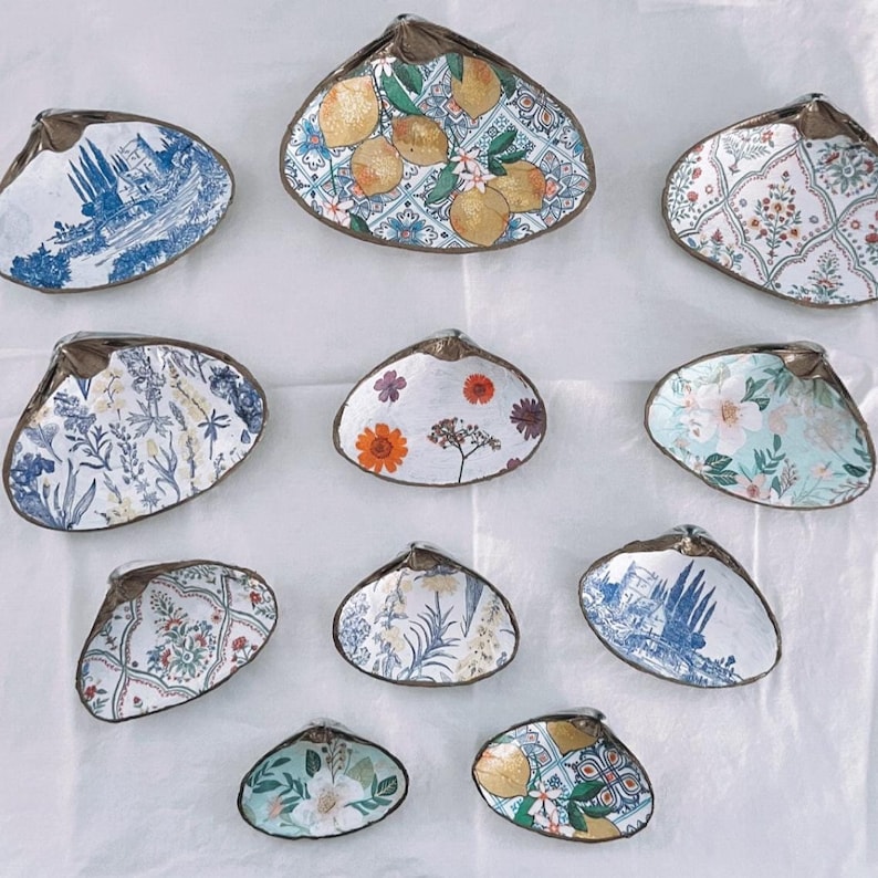 Decorative Natural Clam Shell Dishes, Ring Dish, Wedding Gift, Trinket ...