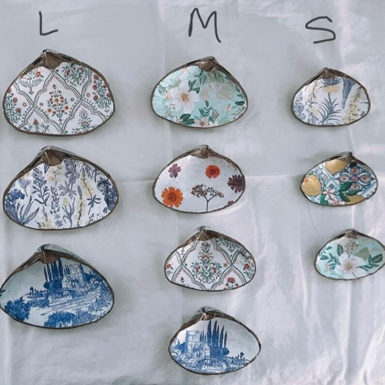 Decorative Natural Clam Shell Dishes, Ring Dish, Wedding Gift, Trinket ...