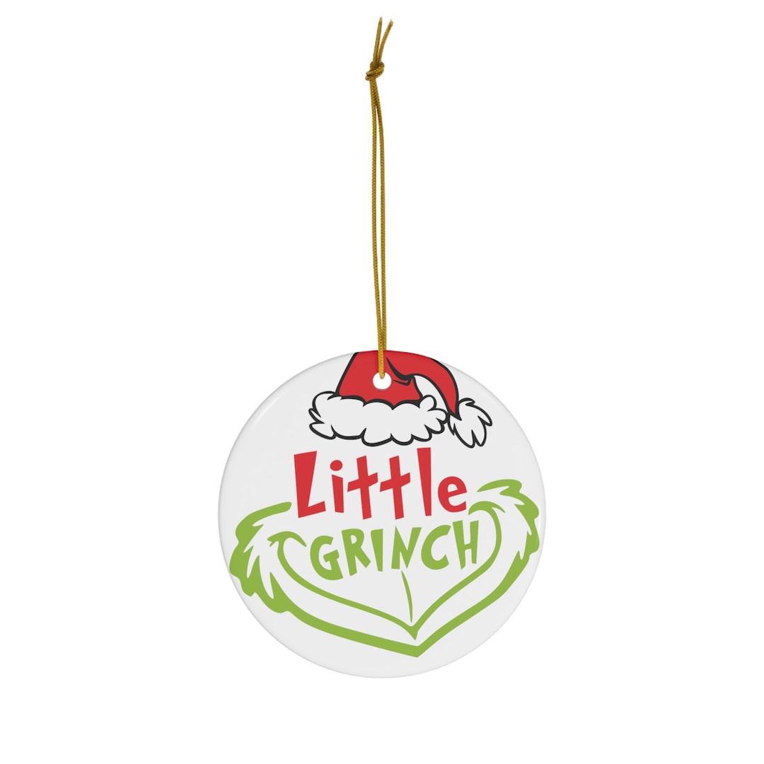 Lil Grinch Ceramic Ornament - Etsy