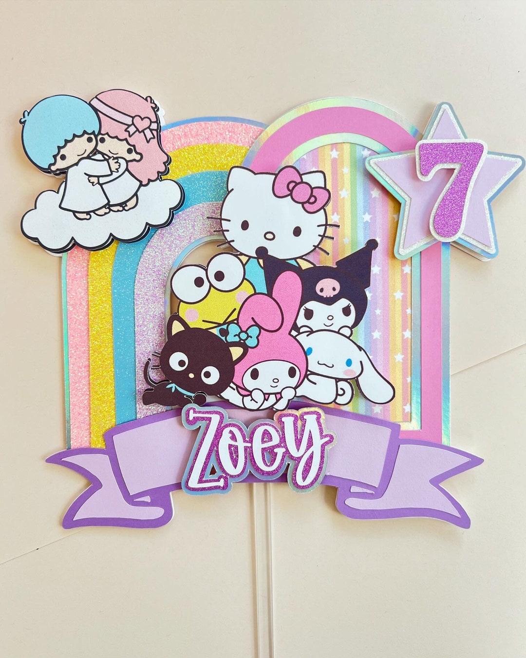 Sanrio Hello Kitty Cake Topper - Etsy