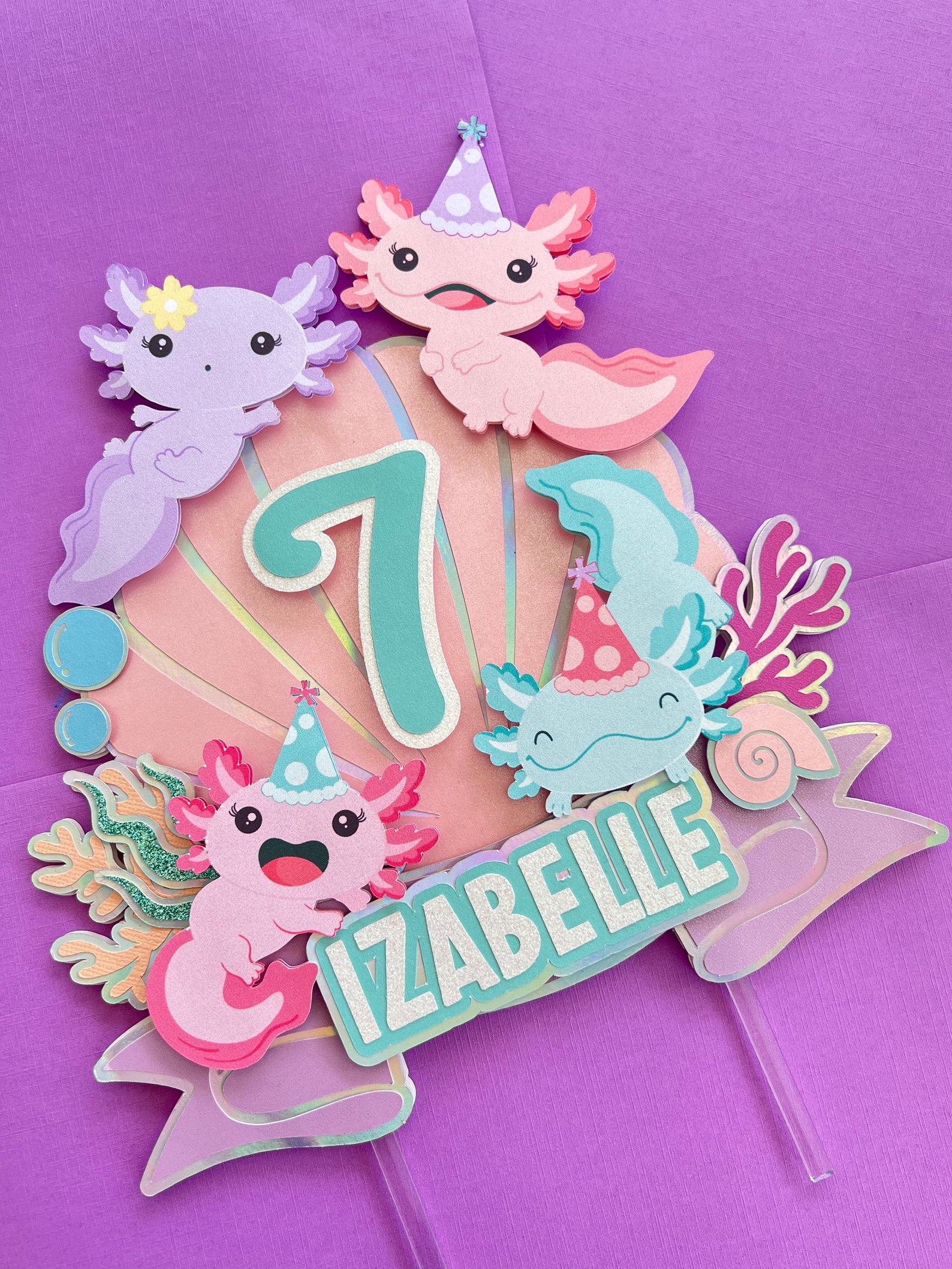 Axolotl Cake Topper - Etsy