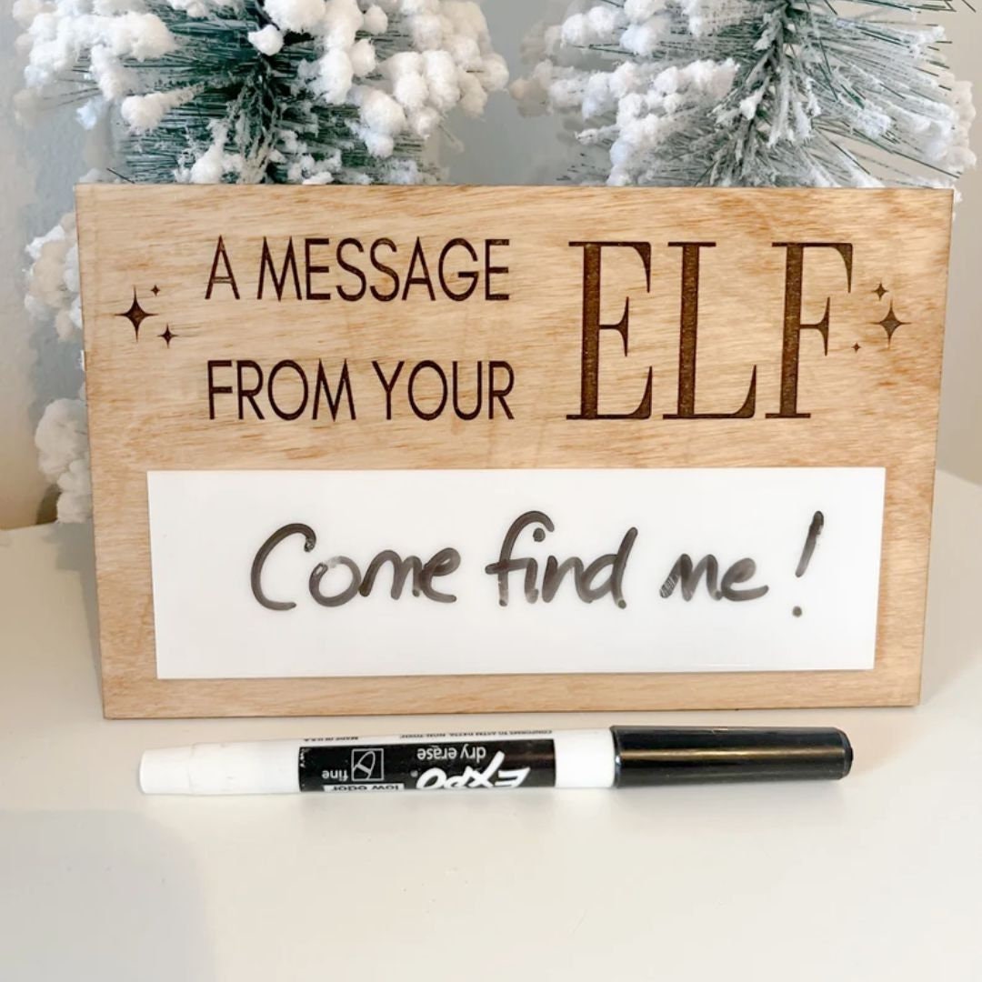Personalized 4 Pc Elf Kit Message From Your Elf Wooden Post - Etsy