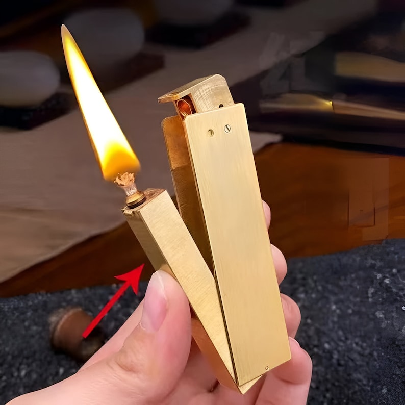 Vintage Gear Design Lighter Lanzi Steampunk Kerosene Lighter Automatic ...