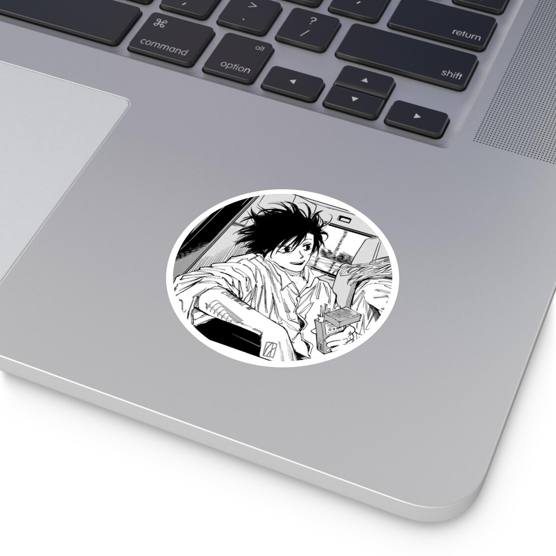 Sakamoto Days Nagumo Sticker, Anime Character Round Stickers, Cool ...