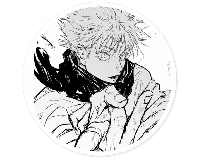 Gojo Satoru Doodle Manga Panel Sticker Jujutsu Kaisen - Etsy