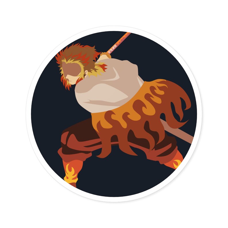 Demon Slayer Kyojuro Rengoku Sticker - Etsy