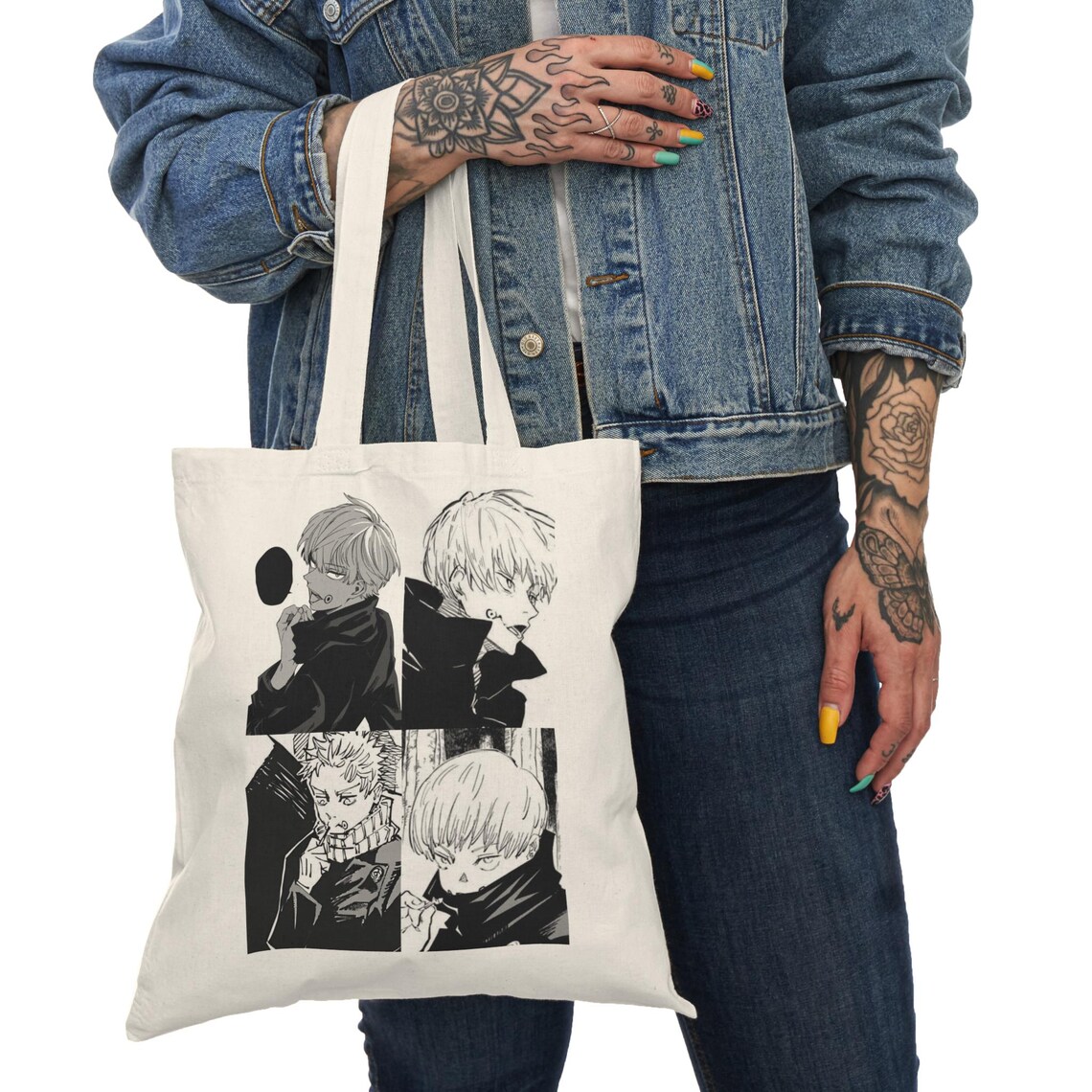 Jujutsu Kaisen Toge Inumaki Tote Bag 15" X 16", Anime Tote Bag, Anime ...