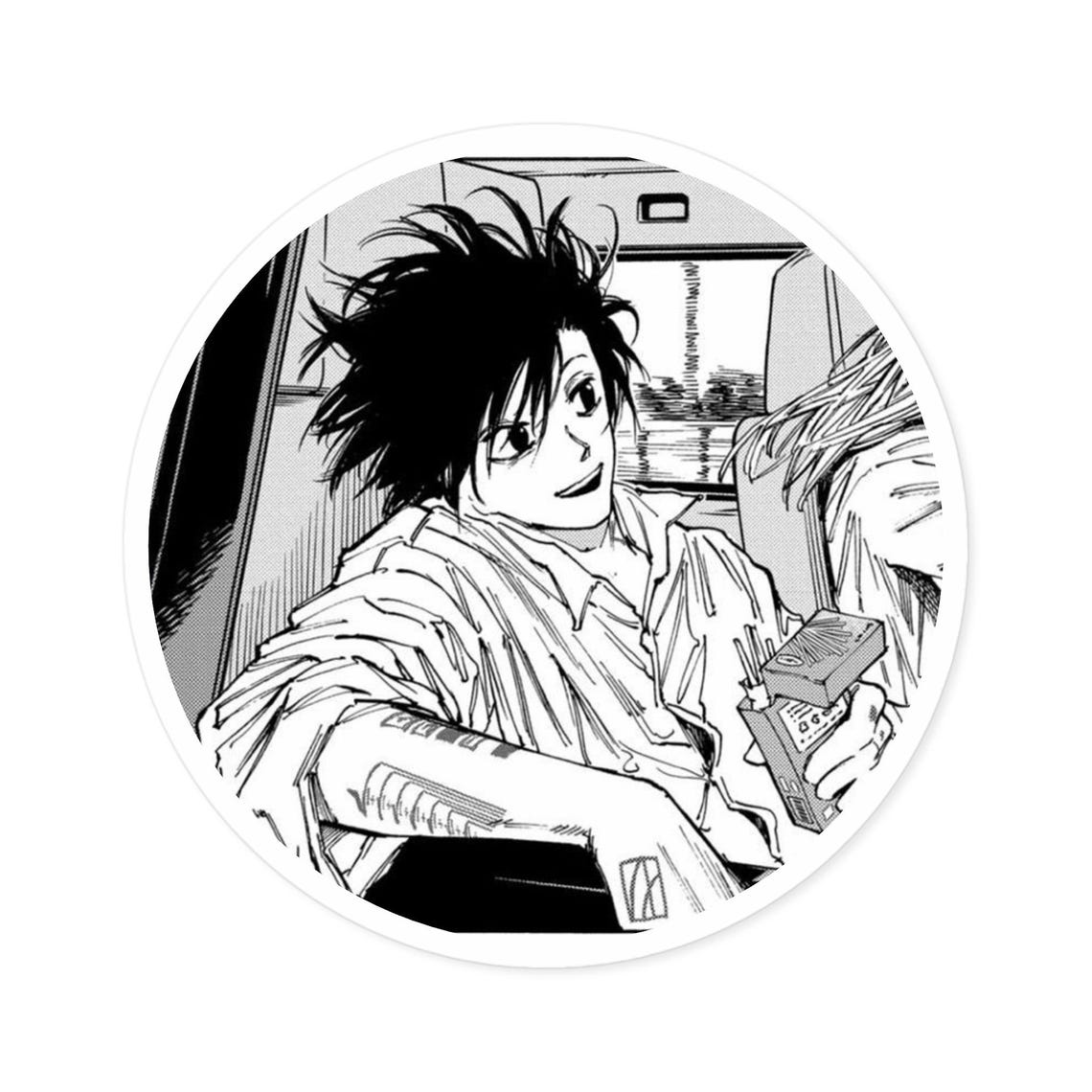 Sakamoto Days Nagumo Sticker, Anime Character Round Stickers, Cool ...