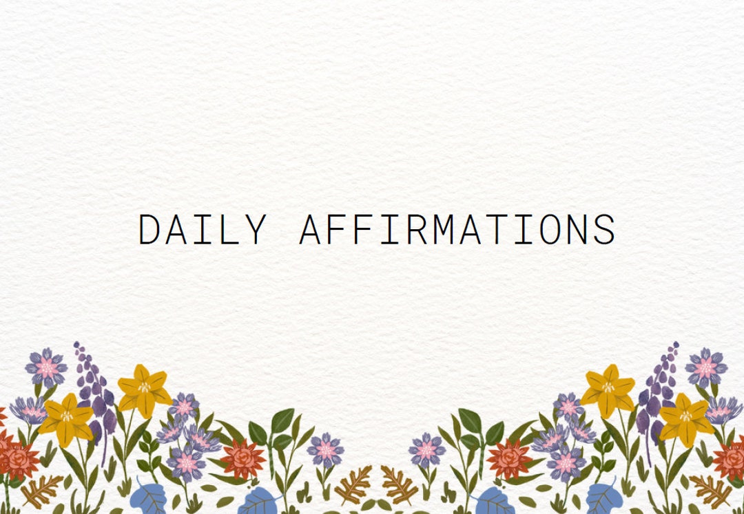 Mental Health Daily Affirmation Card Template Printable - Etsy