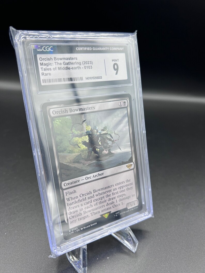 Magic the Gathering LOTR Expansion Orcish Bowmasters CGC Graded at a 9 ...