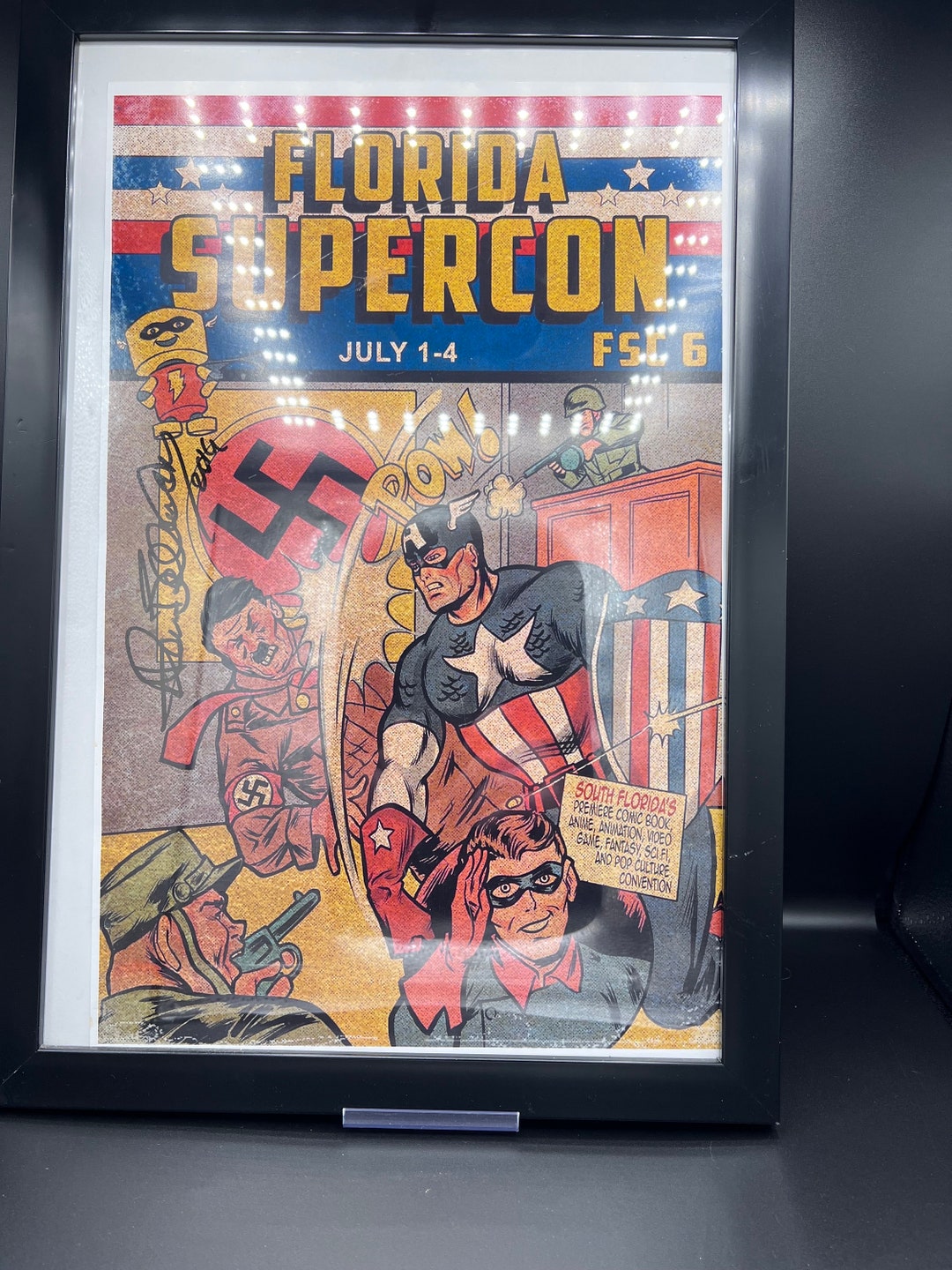 Allen Bellman Signed Captain America Punching Hitler Print - Etsy