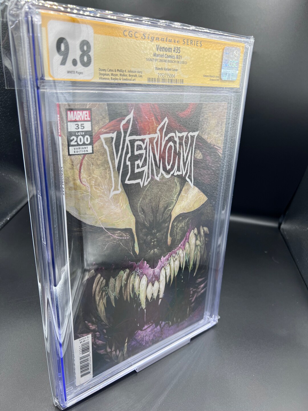 Venom 35 CGC Simone Bianchi Variant Cover Signed by Simone Bianchi Graded 9.8 - Etsy